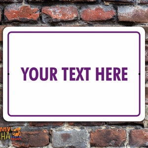 Custom Sign Metal Design With Color Choices - Etsy