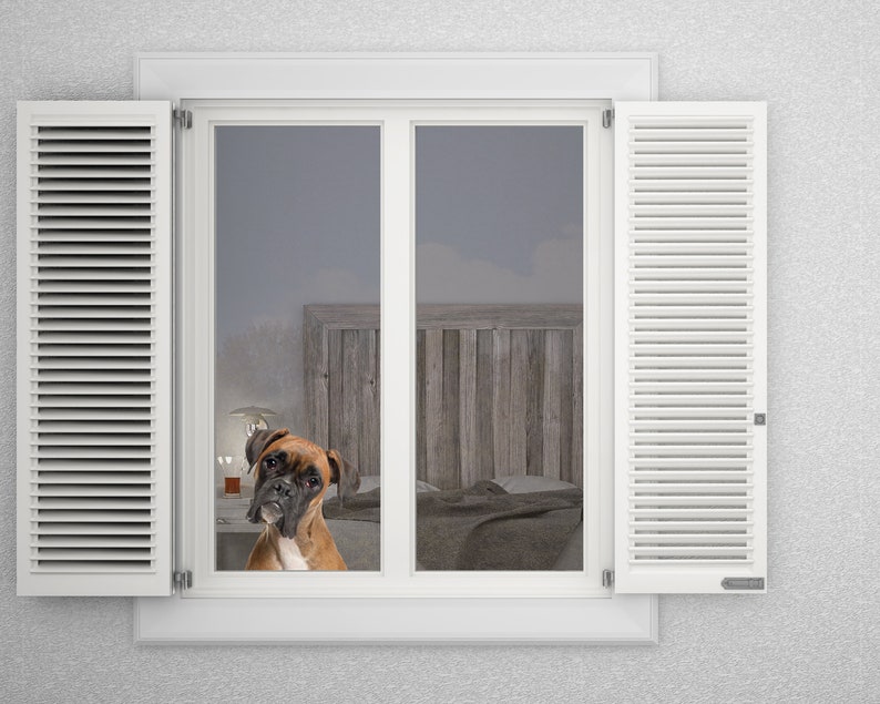 Window Pup - Boxer (felix) Double Sided Window Cling - Etsy