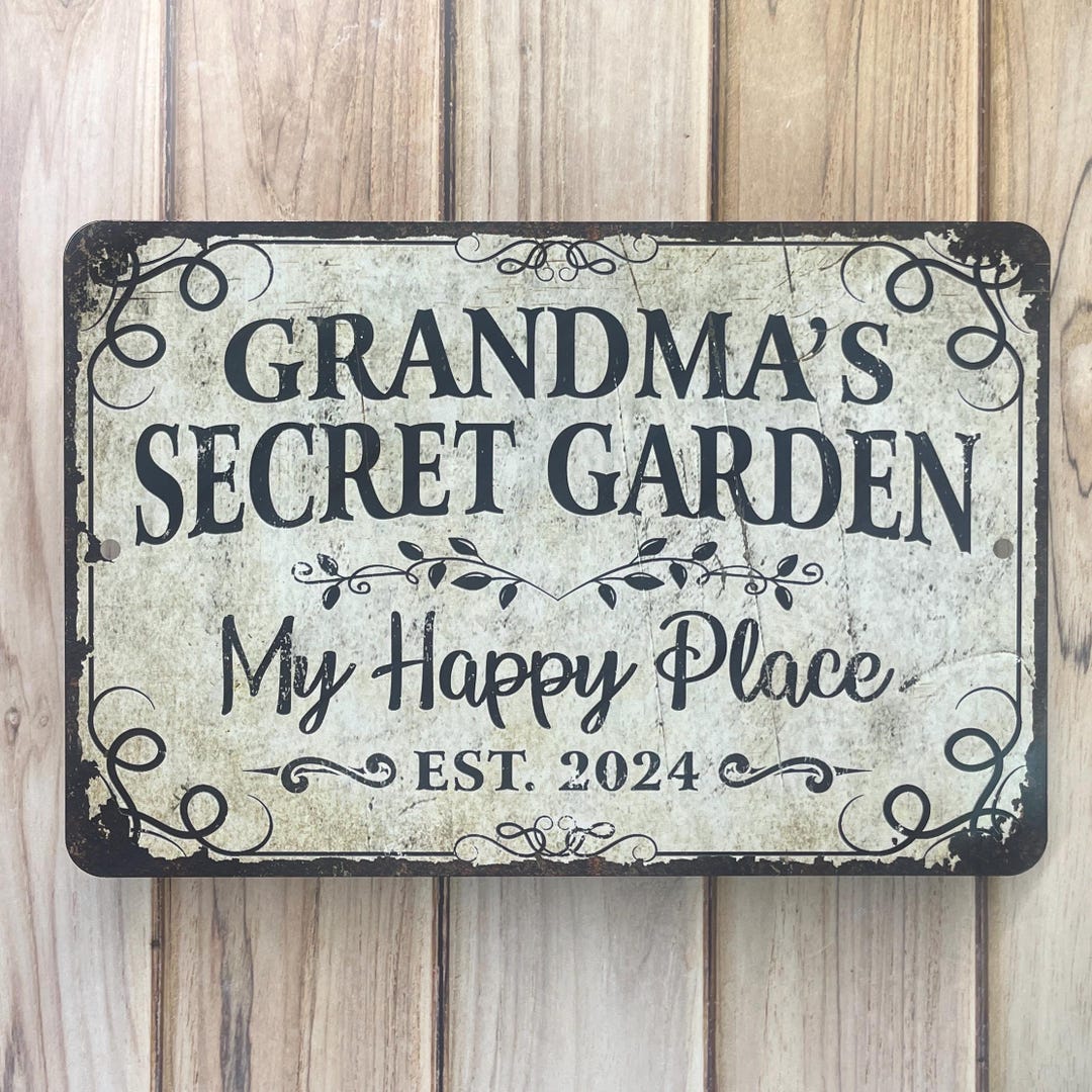 Custom Rustic Metal Garden Sign 12 X 18, Gift for Her, Mother's Day ...