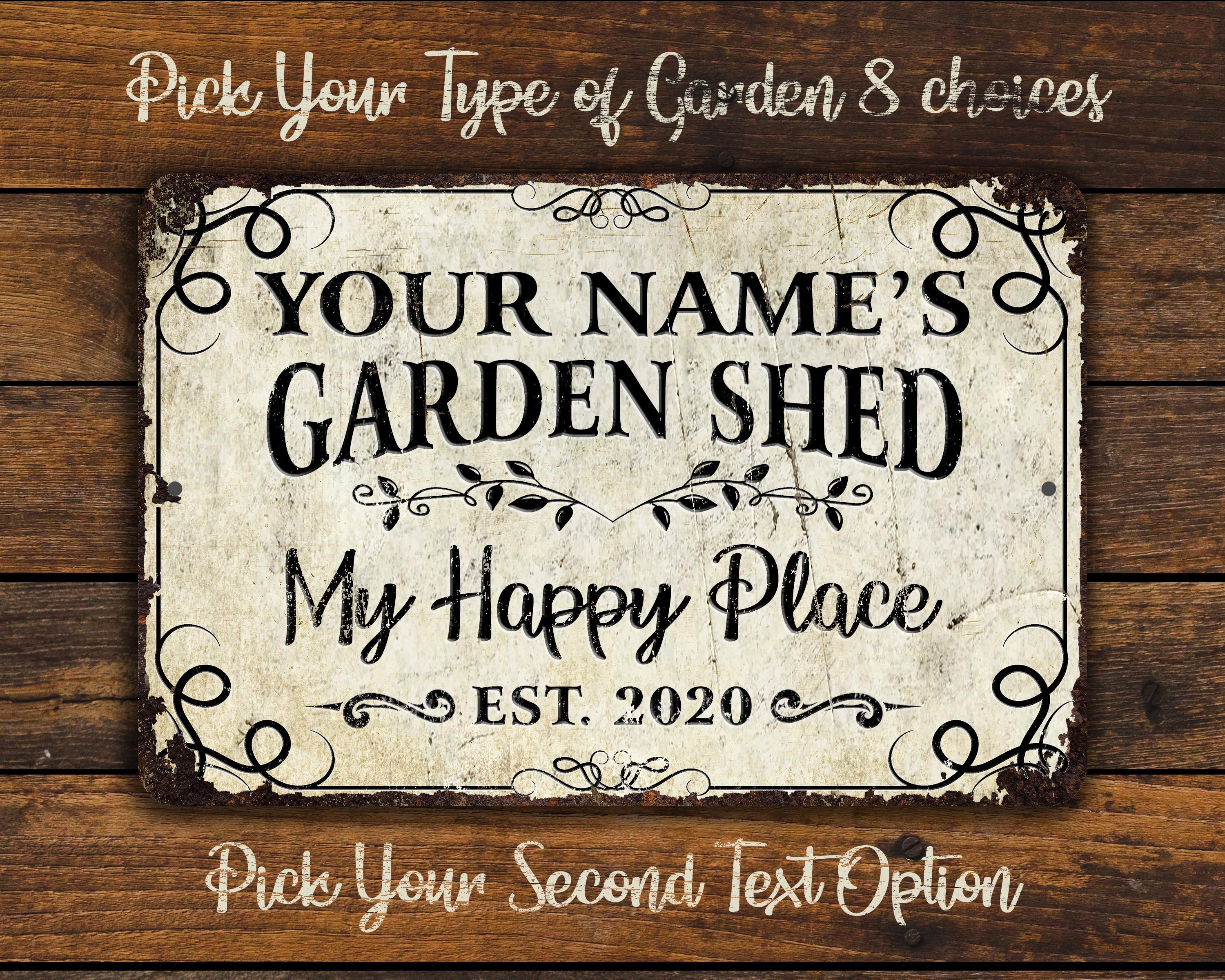 Custom Rustic Metal Garden Sign: Personalized Weatherproof Decor - Etsy