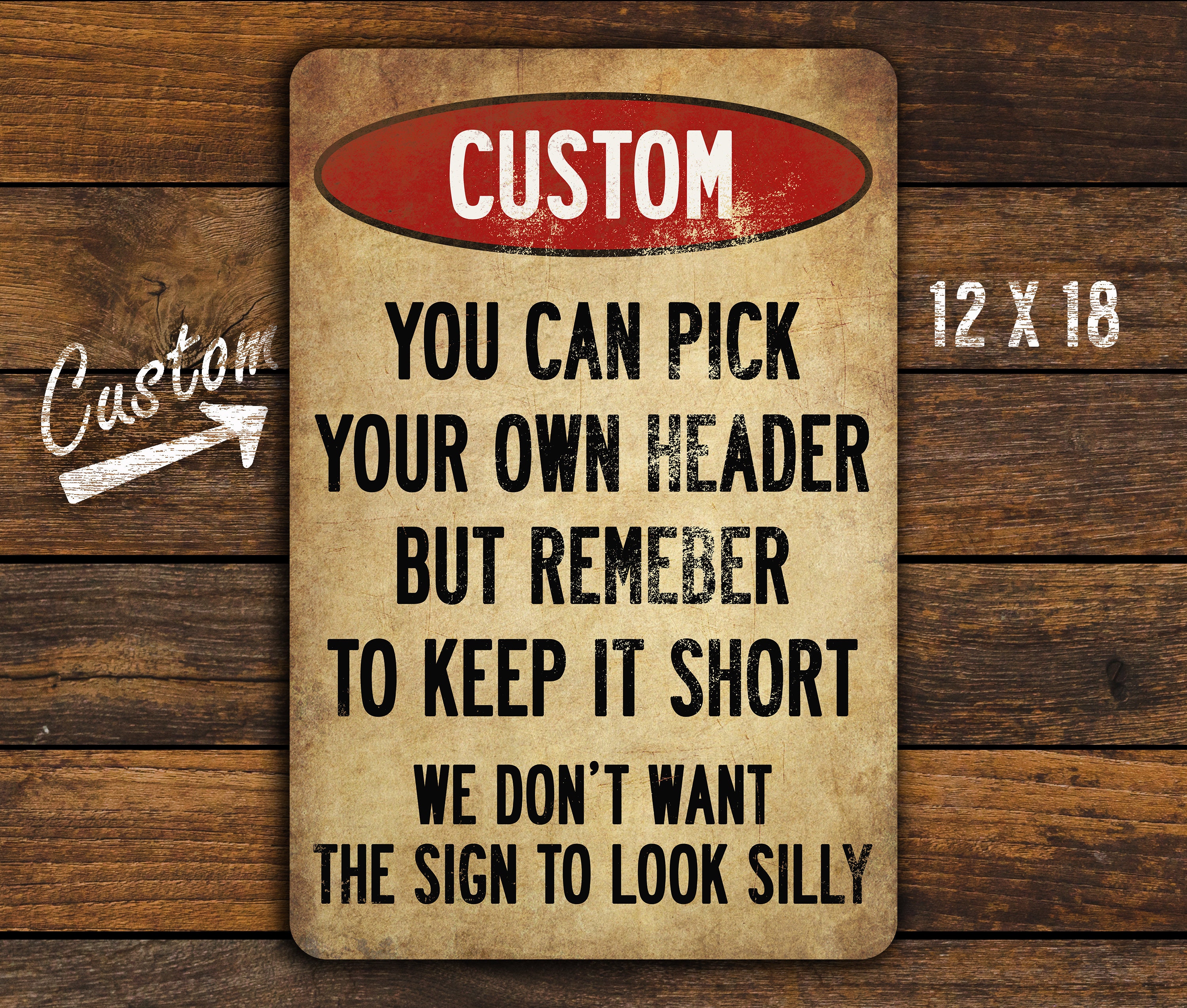 Custom Aged Parchment Rustic Metal Sign - Etsy