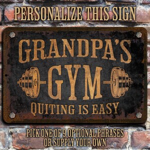 Personalized Gym Sign, Custom Home Gym Decor, Fitness Wall Art ...