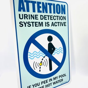 Funny Pool Sign: Don't Pee in the Pool - UV Protected - Etsy