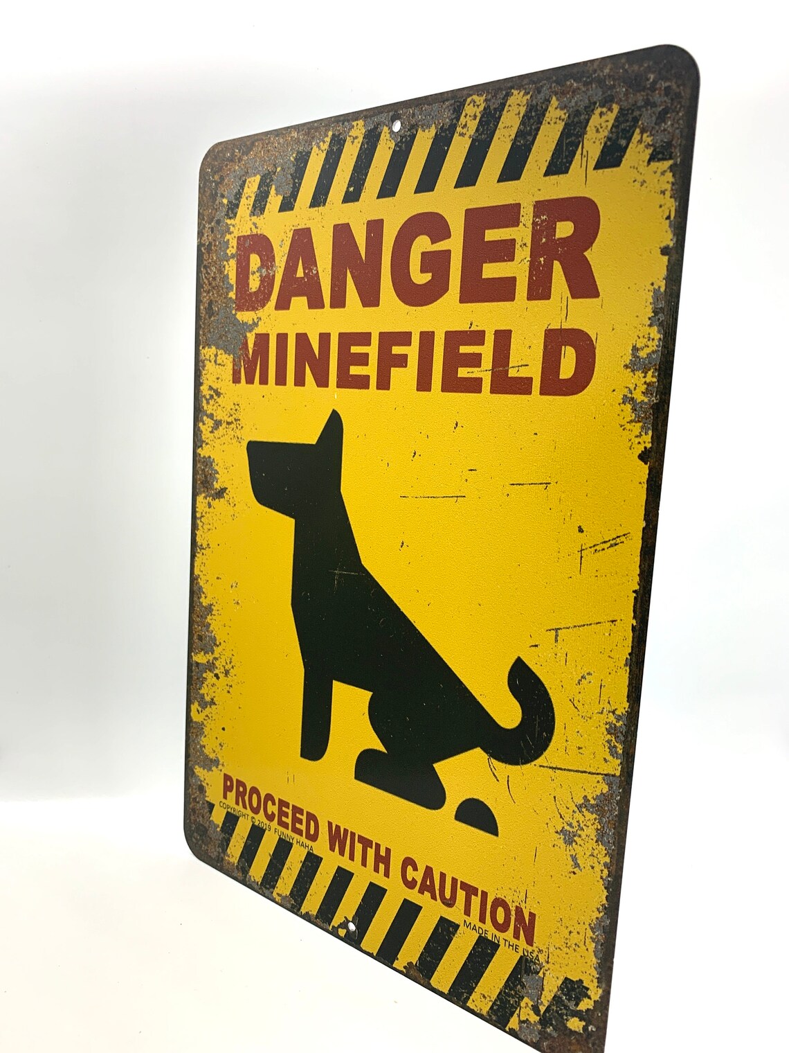 Dog Poop Sign Funny Metal Sign for Dog Owners Rustic Aged | Etsy