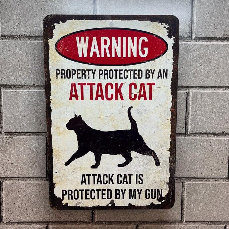 Cat Vomit Warning Sign - Etsy