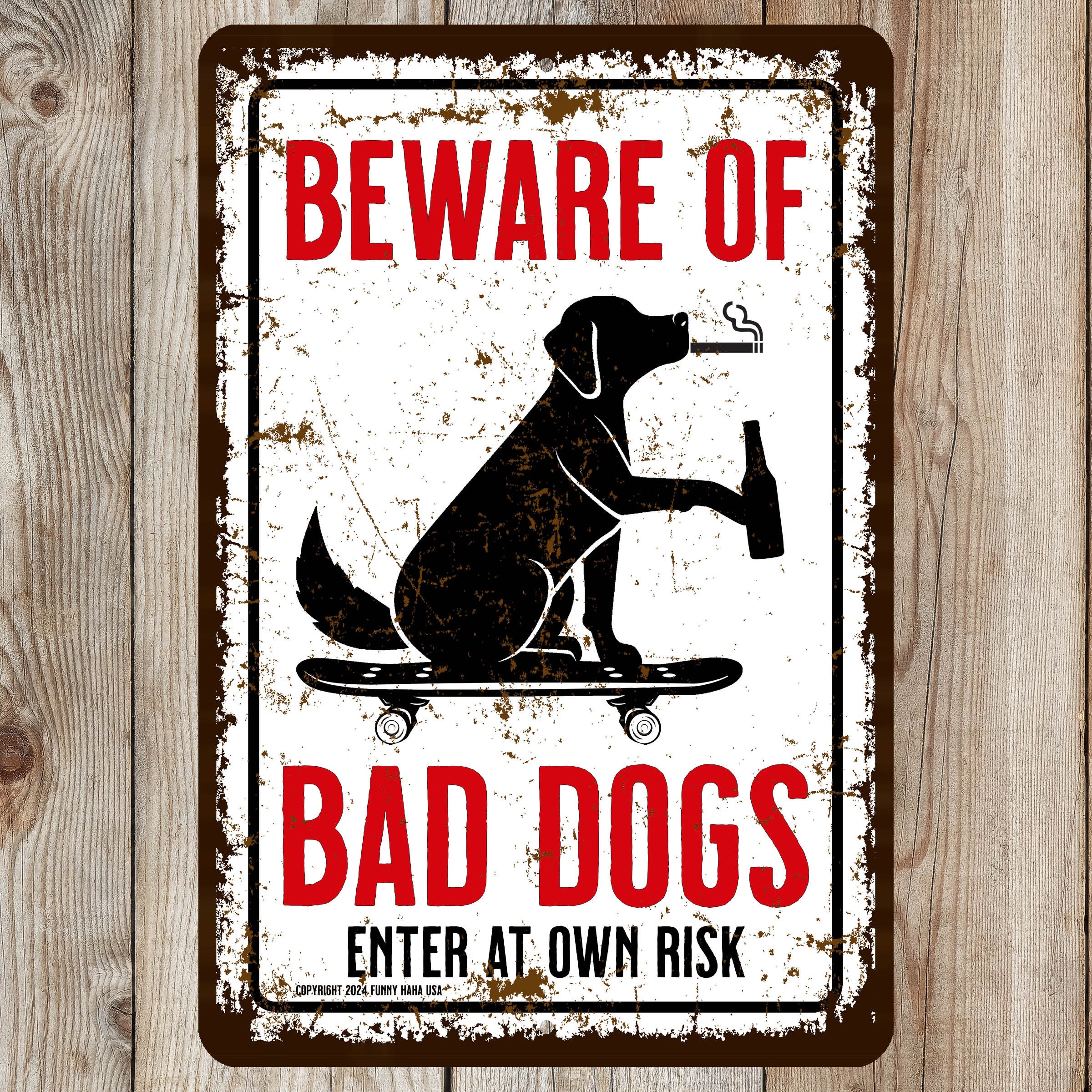 Bad Dog Signs Dangerous Dogs Behind “Beware Of Dog” Signs