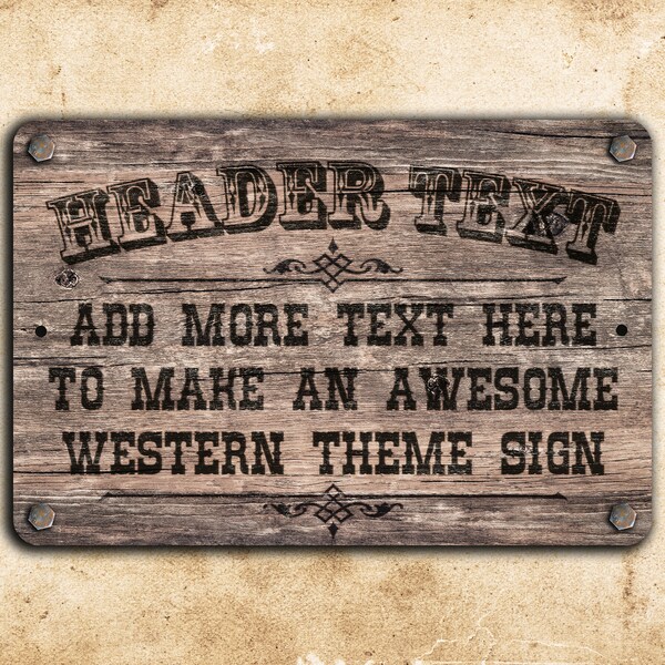 Western Bar Sign - Etsy