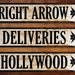 Custom Street Sign Vintage Rusty White Design Directional - Etsy