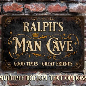 Custom Vintage Man Cave Sign Personalized Wall Decor for Him - Etsy