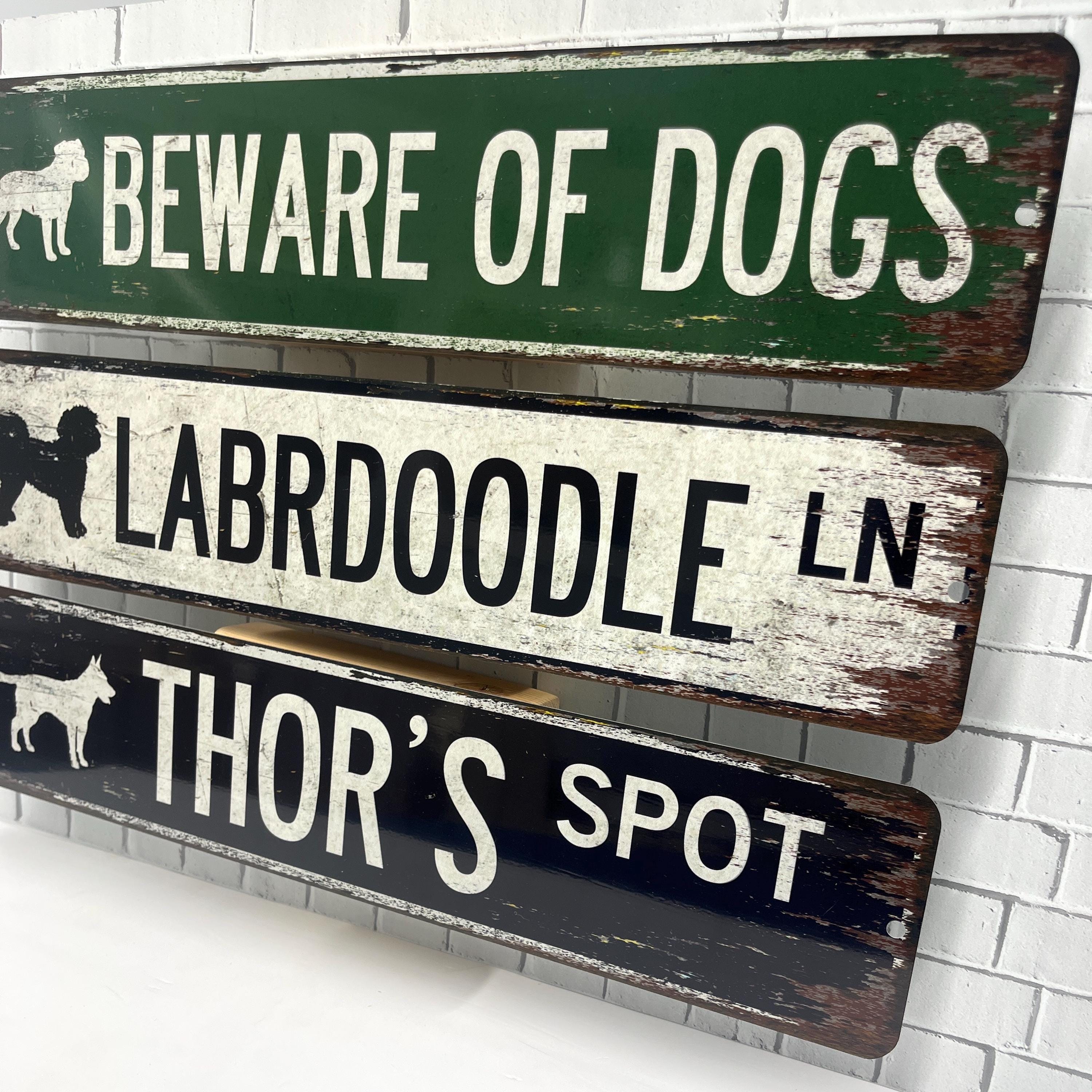 Custom Dog Breed Street Sign: Aluminum Doghouse Decor (4" X 18") - Etsy