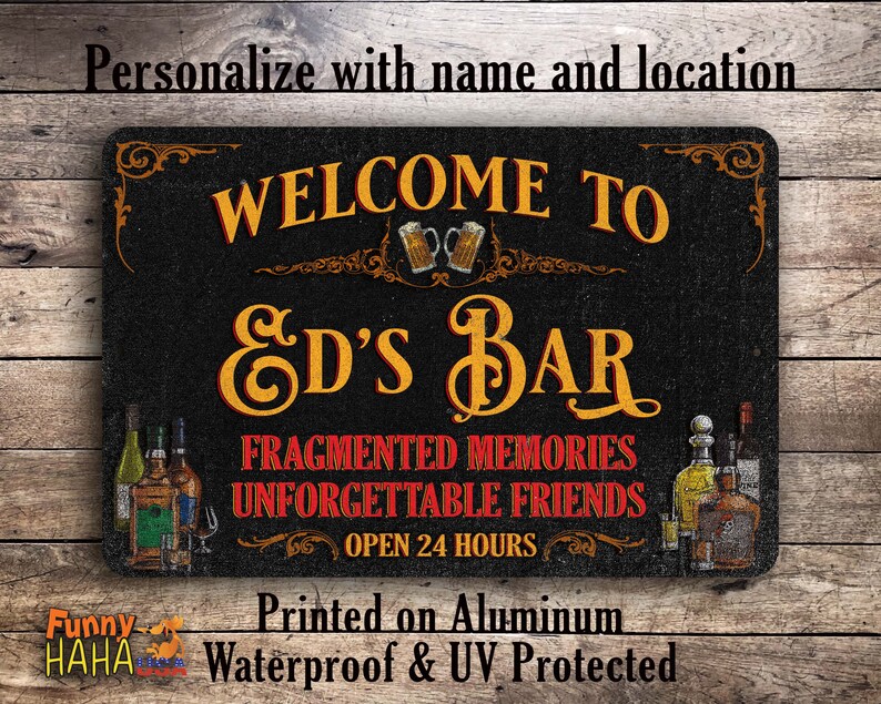 Custom Antique Bar Sign Vintage Design Customized for Your - Etsy