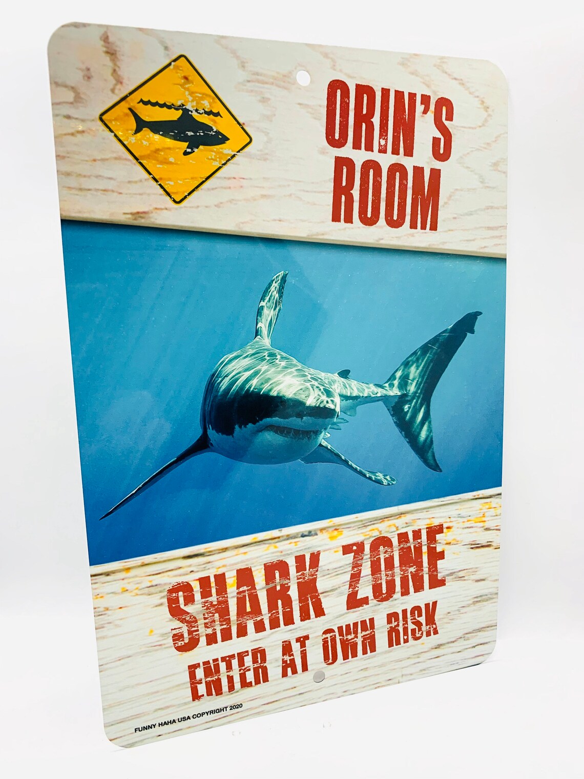 Shark Themed Personalized Metal Door Sign | Etsy