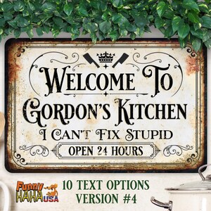 Custom Kitchen Sign | Personalized | Vintage Design - Etsy