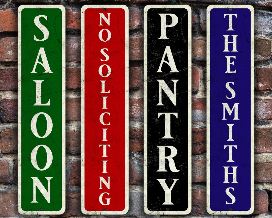 Custom Vertical Sign Vintage Design 6 Color Choices Weatherproof - Etsy