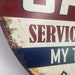 Personalized Round Garage Sign: Vintage Style Workshop Decor - Etsy