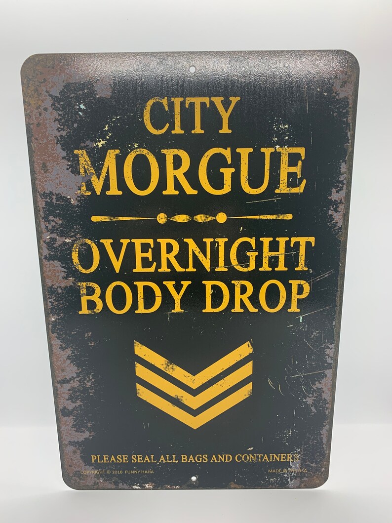 Funny City Morgue Sign Antiqued-style Vintage Design - Etsy UK