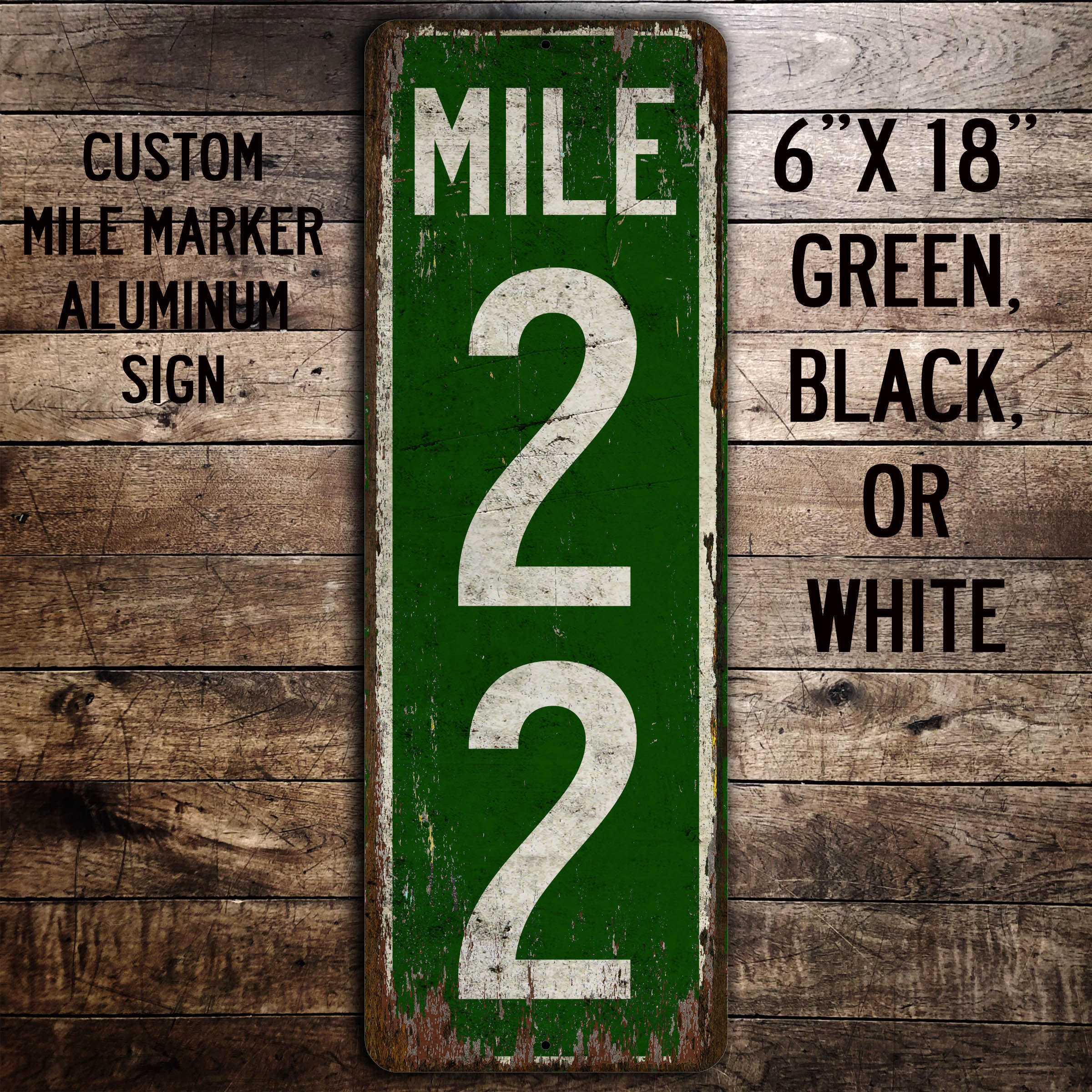 Mile Marker Sign, Customizable Rusty Metal Vertical 6x18 Inch - Etsy
