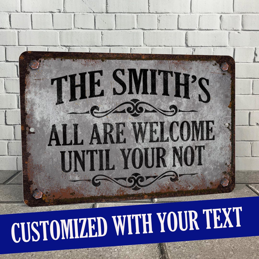 Custom Arch Top Steel With Rusty Edge Metal Sign - Etsy