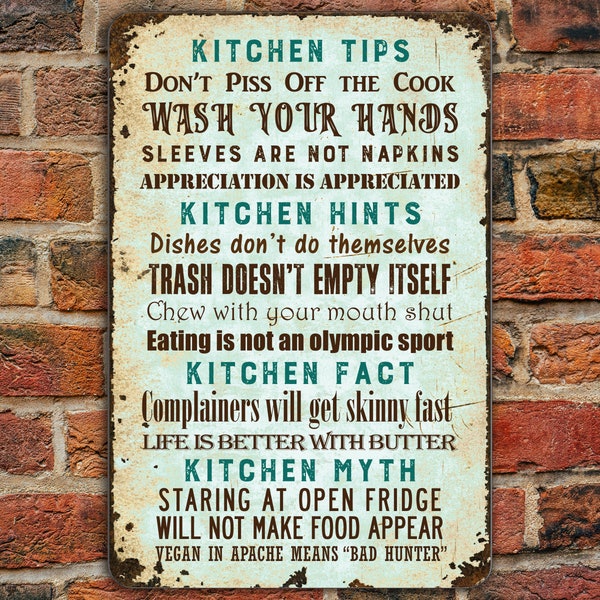 Funny Kitchen Sign - Etsy