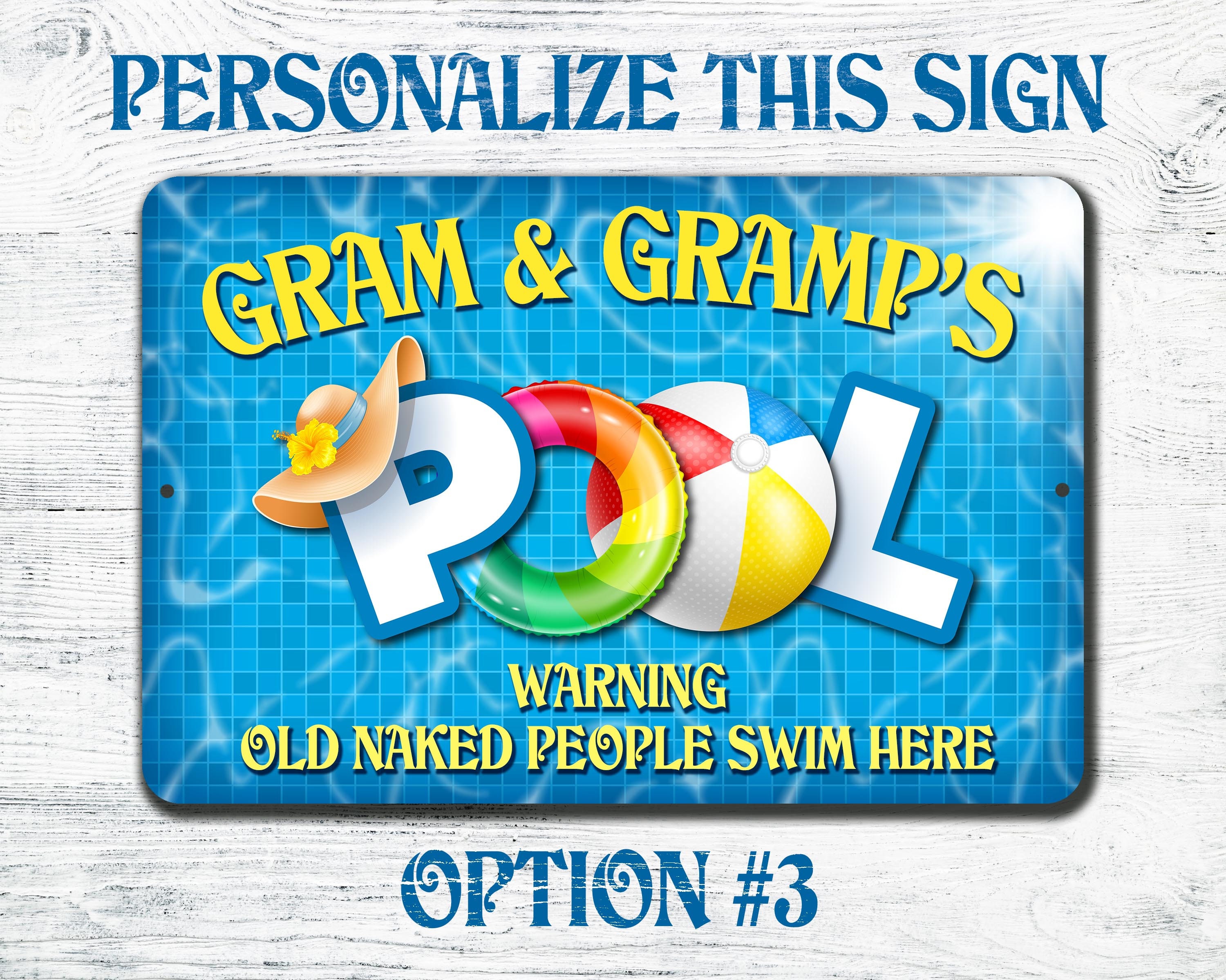 Pool Sign Personalized With Funny Text Options - Etsy