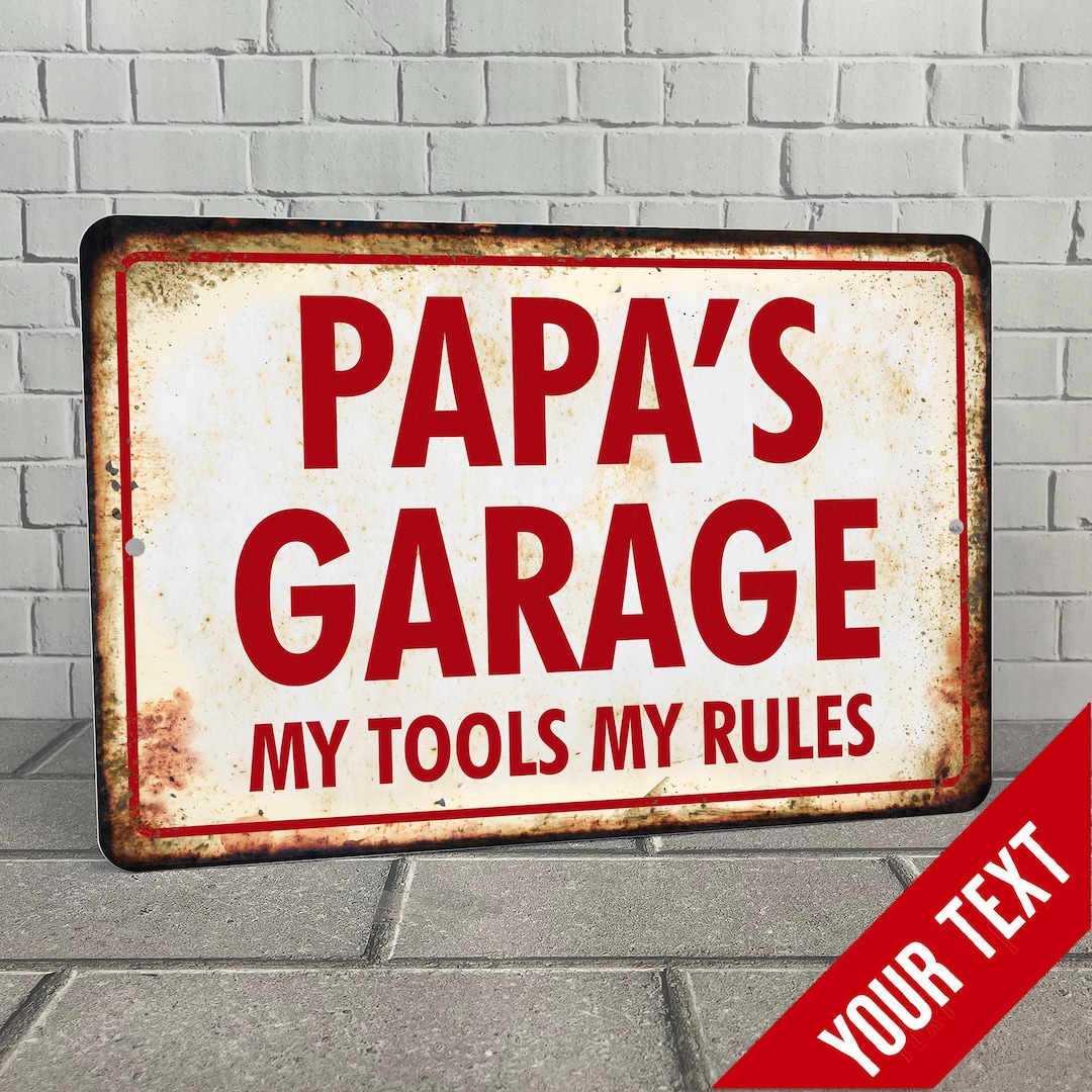 Custom Sign Distressed Metal Design With Color Choices - Etsy