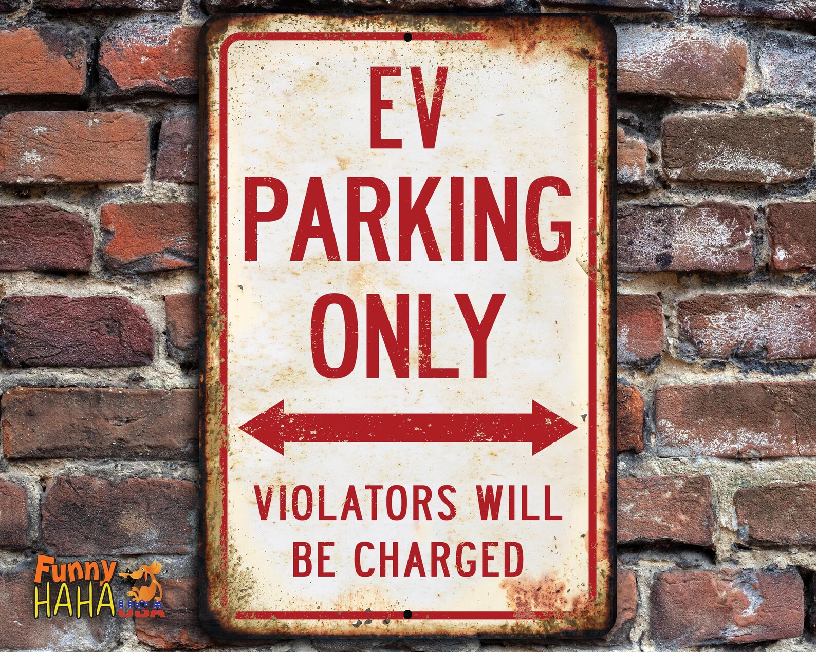 Custom Distressed Metal Parking Sign | Etsy