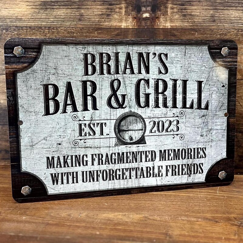 Custom Bar Sign - Etsy