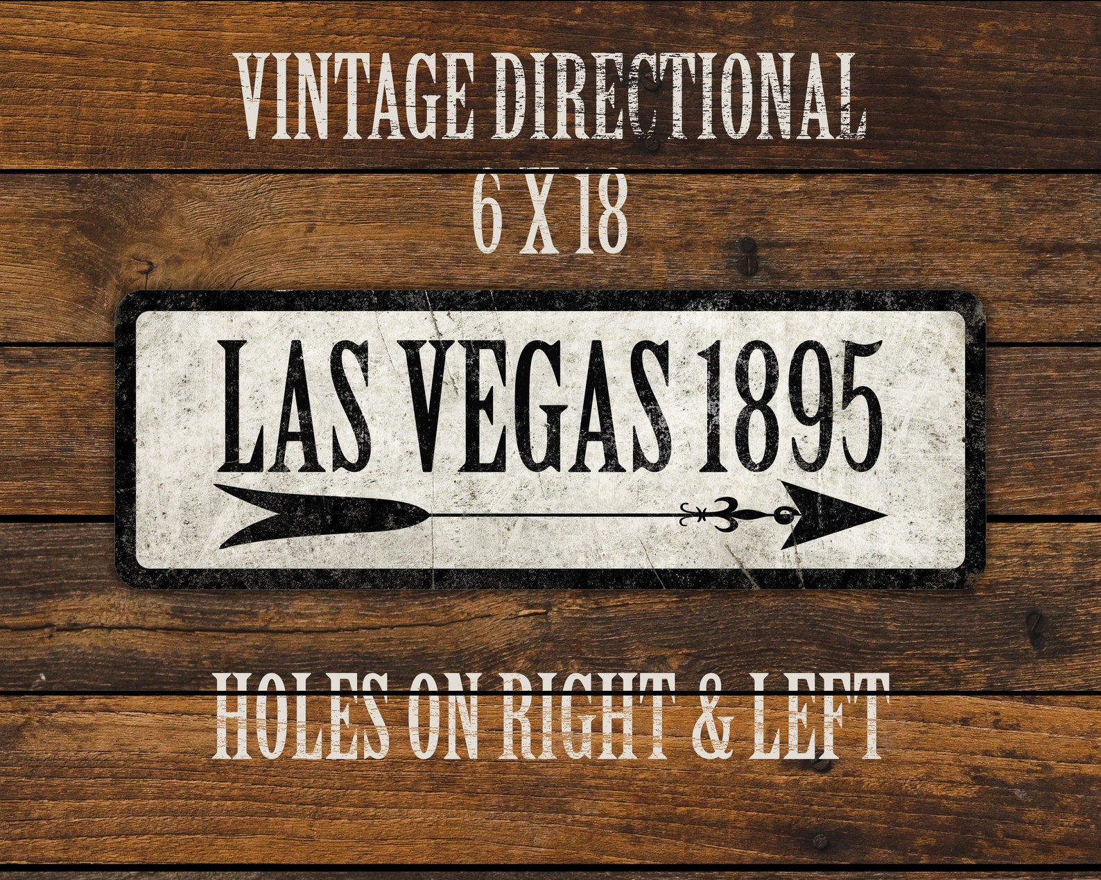 Custom Directional Metal Street Sign With Rustic Weathered - Etsy