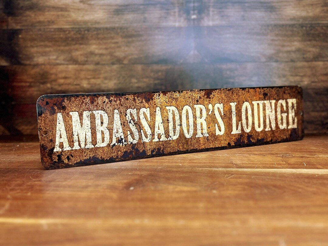 Custom Rusty Metal Street Sign Vintage-style With Weathered Appearance ...