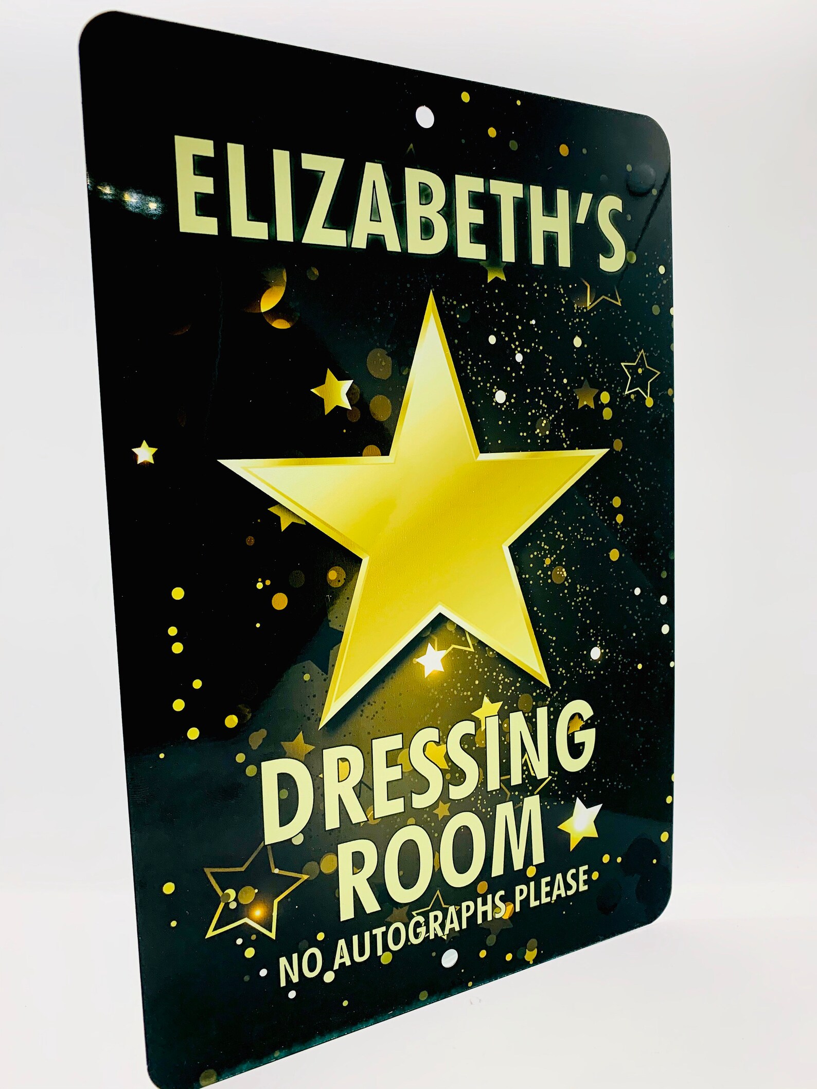 Custom Dressing Room Door Sign Brown and Gold Metal Sign | Etsy