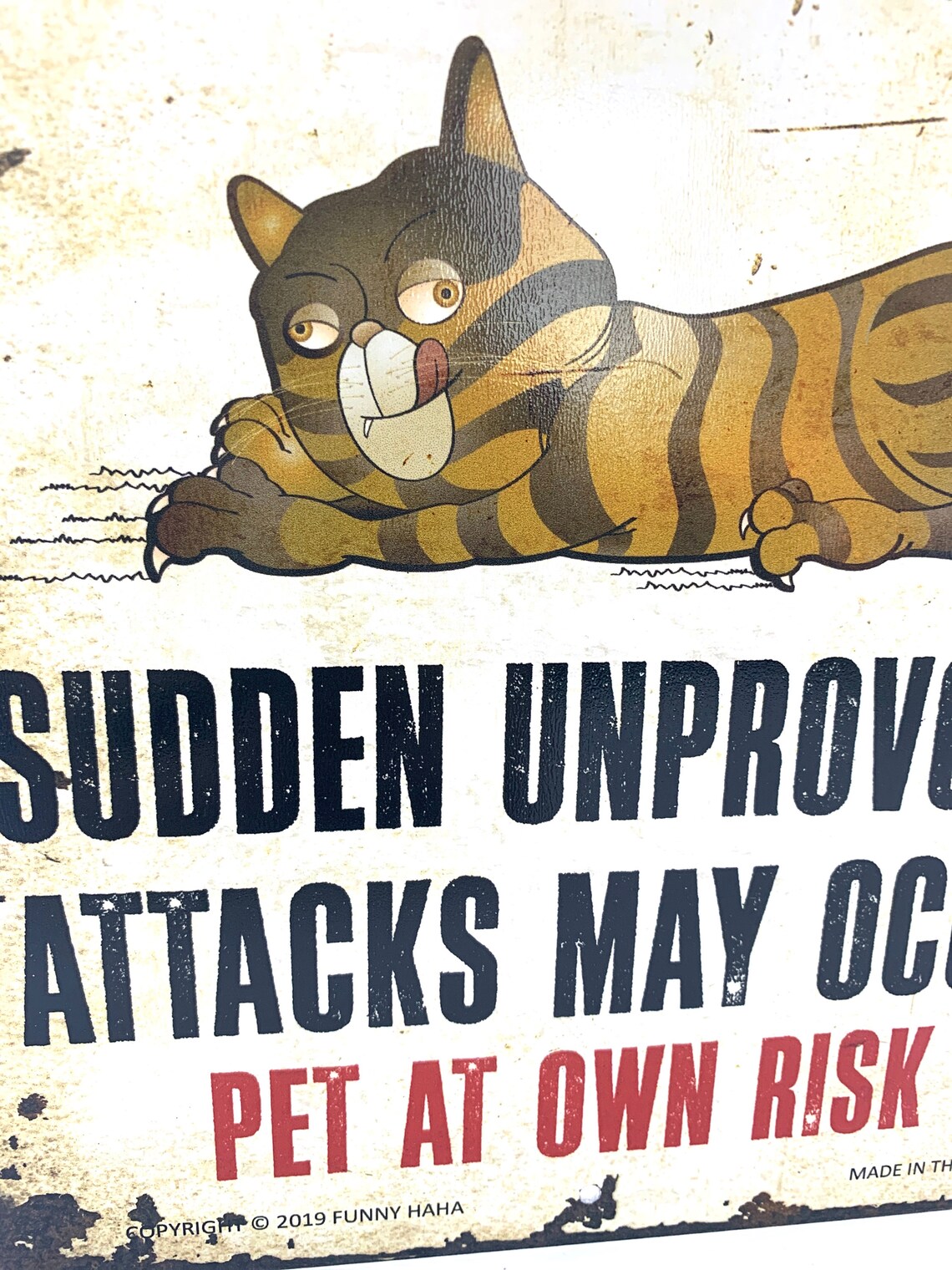 Psycho Cat Funny Metal Sign Perfect Gift for Cat Lovers - Etsy