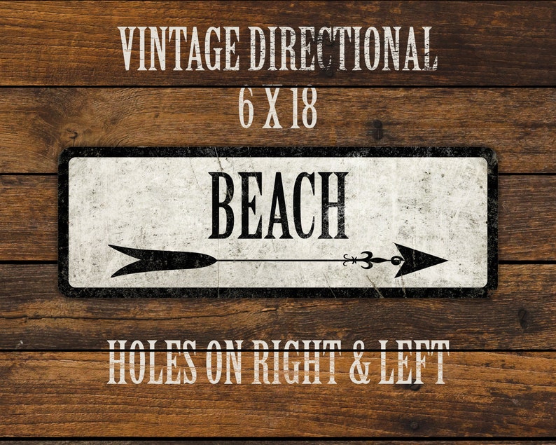 Custom Directional Metal Street Sign With Rustic Weathered - Etsy