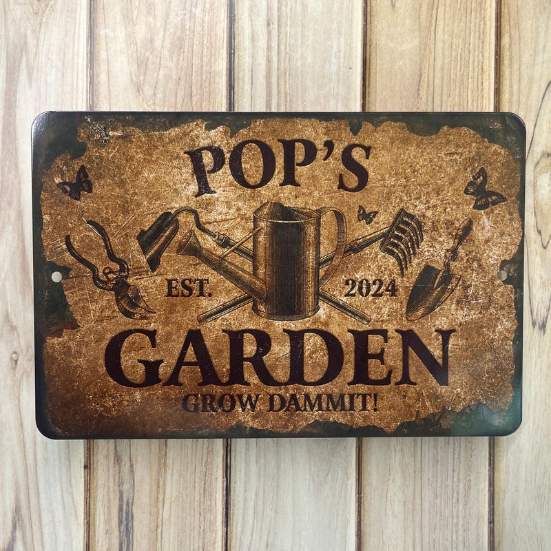 Old Garden Sign - Etsy