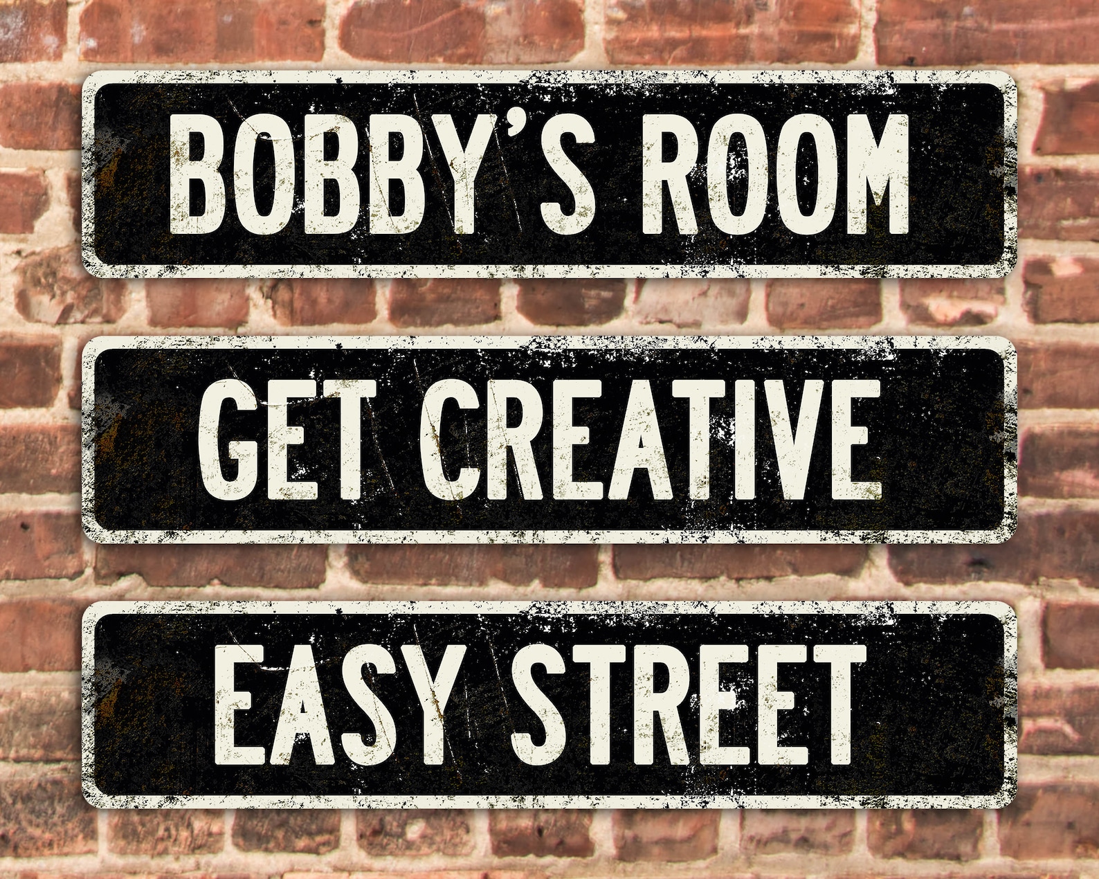 Custom Black Street Sign Vintage Design Vintage Road Sign - Etsy