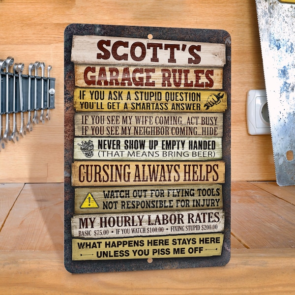 Funny Garage Signs - Etsy