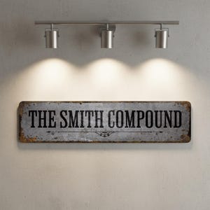 Customizable Rusty Metal Sign: Vintage Style Street Sign - Etsy