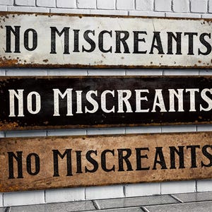 No Riff Raff Sign: Vintage Style Metal Bar Decor (4x18 Inches) - Etsy