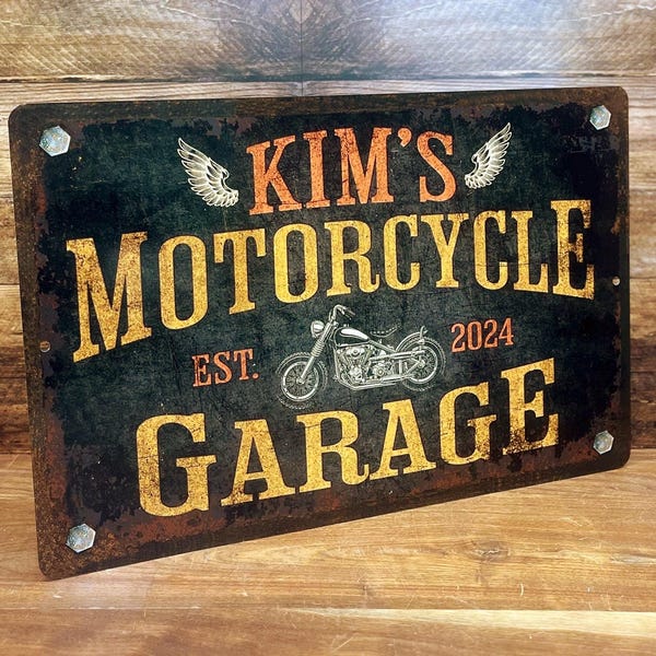 Motorcycle Sign - Etsy