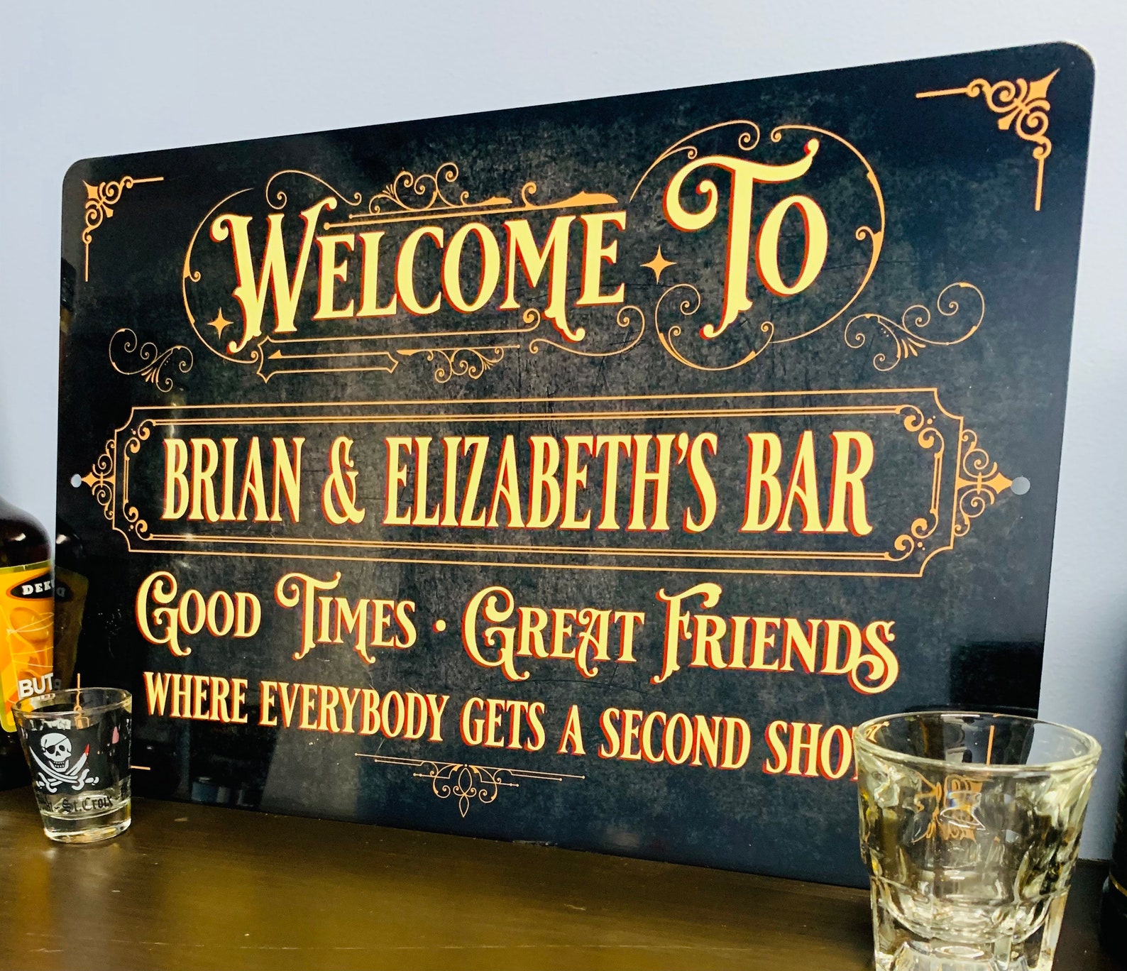 Vintage Bar Sign Personalized Metal Home Bar Sign Everyone - Etsy Canada