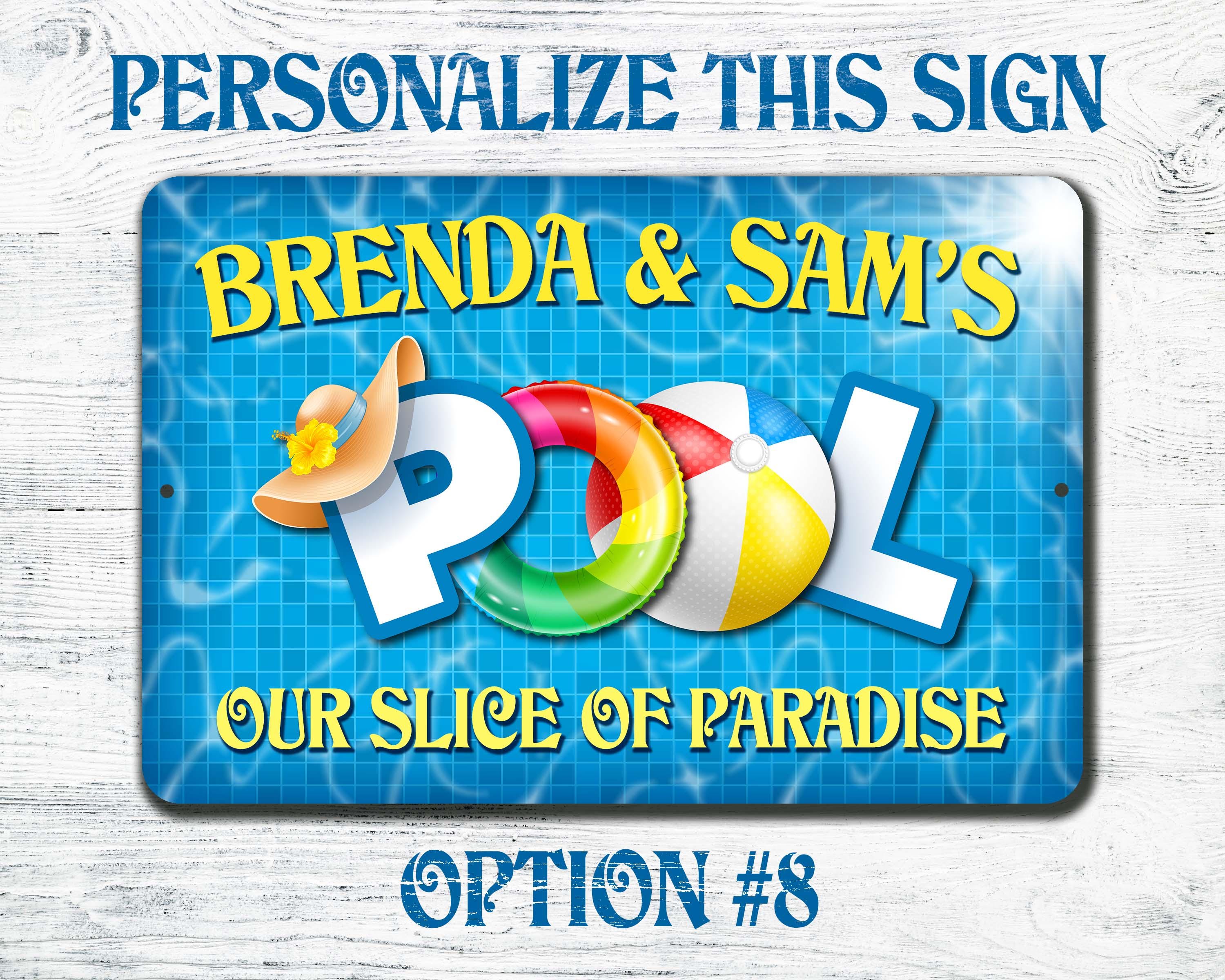 Pool Sign Personalized With Funny Text Options - Etsy