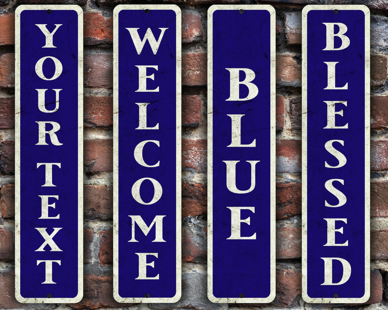 Custom Vertical Sign Vintage Design 6 Color Choices - Etsy