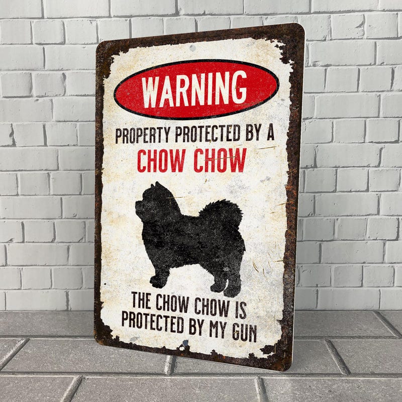 Metal Chow Dog Sign - Etsy