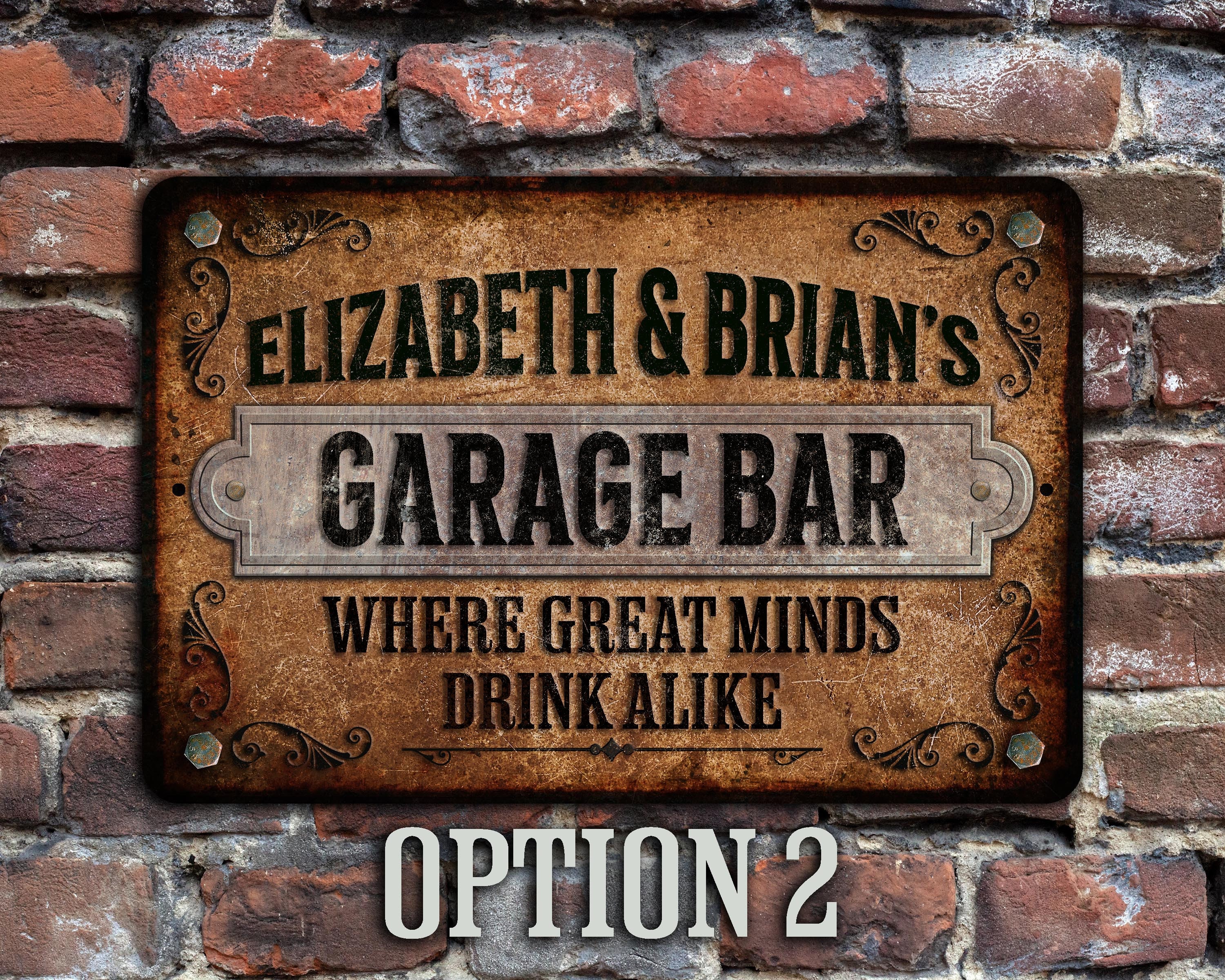 Custom Bar Sign | Vintage Design | Man Cave Decor | Personalized Metal ...