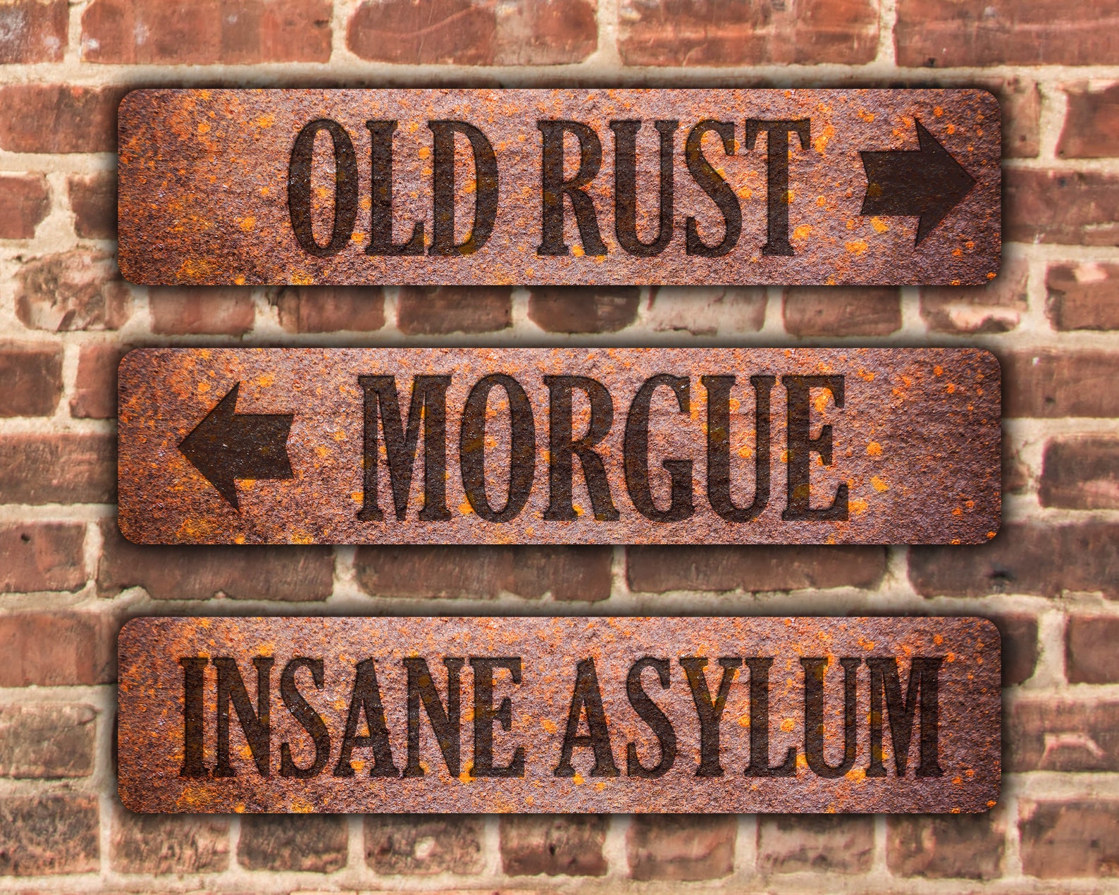 Custom Street Sign Rusty Wood Stone Right or Left - Etsy