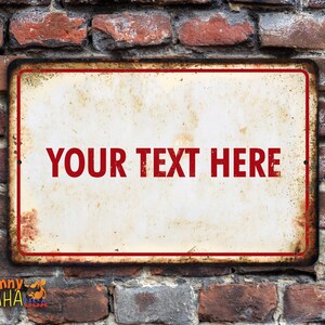 Custom Sign Distressed Metal Design With Color Choices - Etsy