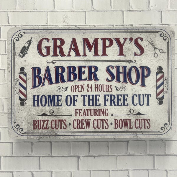 Barber Shop Sign - Etsy