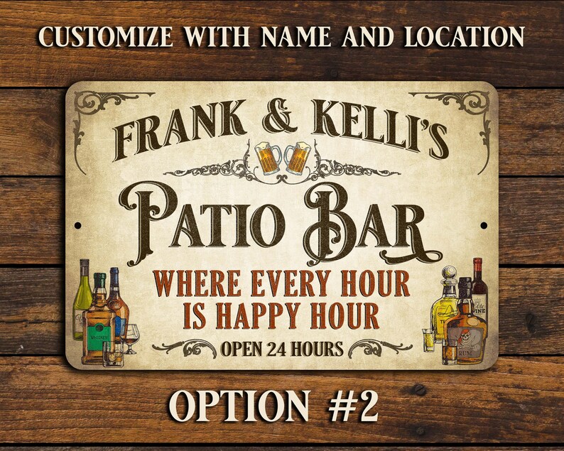 Vintage Metal Bar Sign Custom Pub Sign Personalized Bar - Etsy