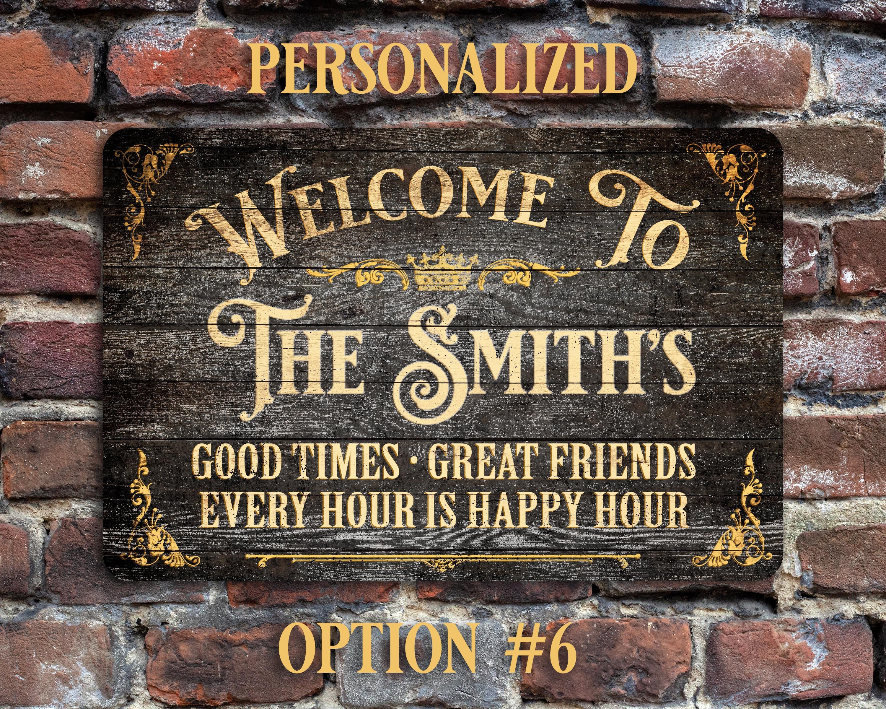 Personalized Bar Sign: Vintage Style Aluminum Pub Decor - Etsy