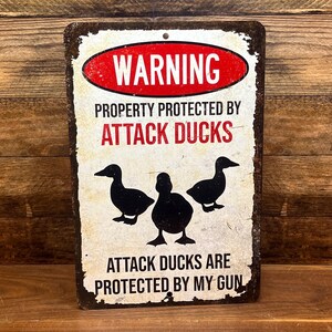 Duck Sign Property Protected by Ducks Funny Duck Decor Duck Lovers Gift ...