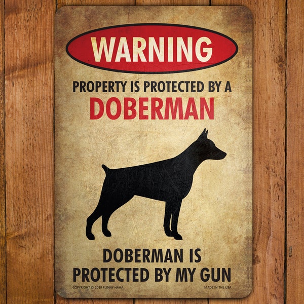 Doberman Dog Sign - Etsy
